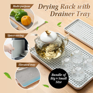 Multipurpose Drying rack with drainer tray